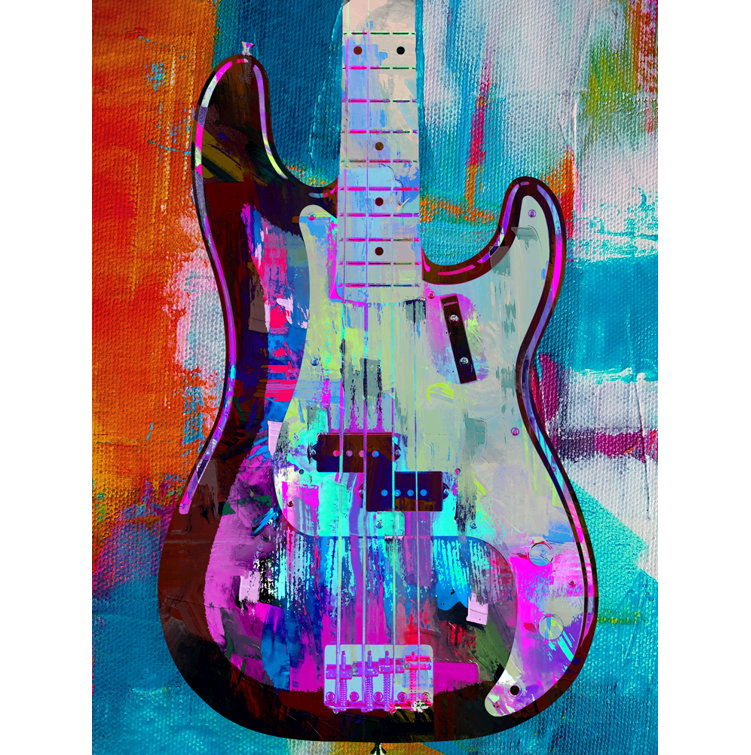 ATX Art Group LLC Painted Precision Bass On Canvas by Stephen Chambers Print - Wayfair Canada